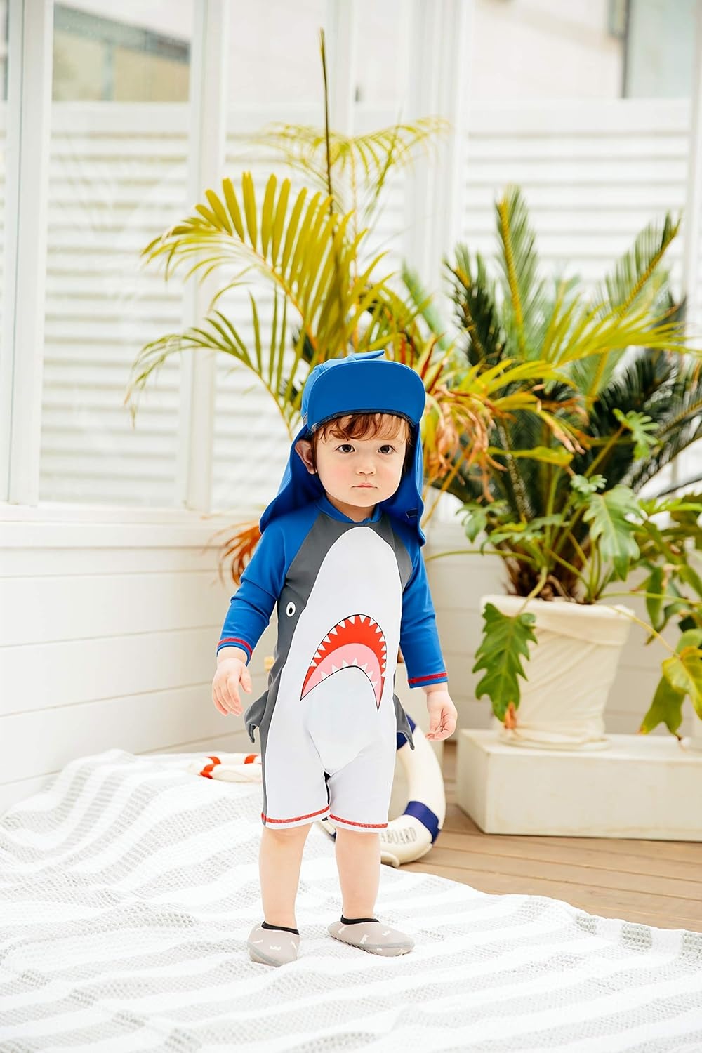 VAENAIT BABY Zip & Snap Rash Guard Swimsuit, UPF 50+ One-Piece Long ...